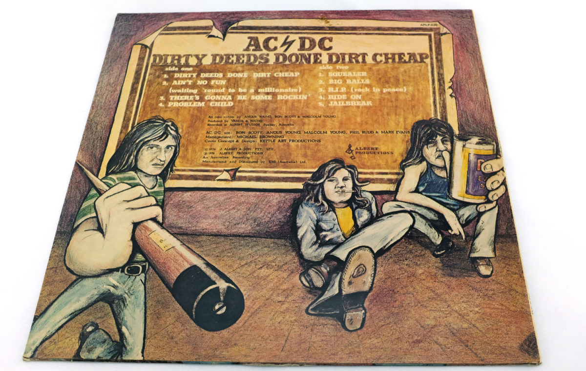 AC/DC Dirty Deeds LP 2nd Pressing - Ozzy Collectibles