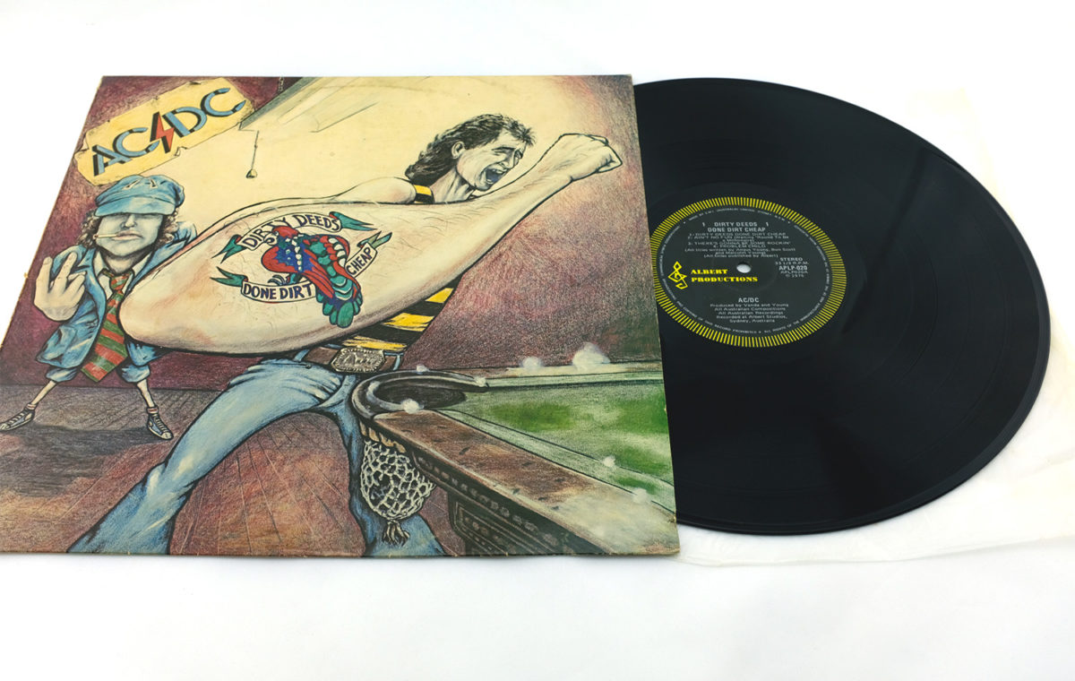 AC/DC Dirty Deeds Vinyl LP Black Label - Ozzy Collectibles