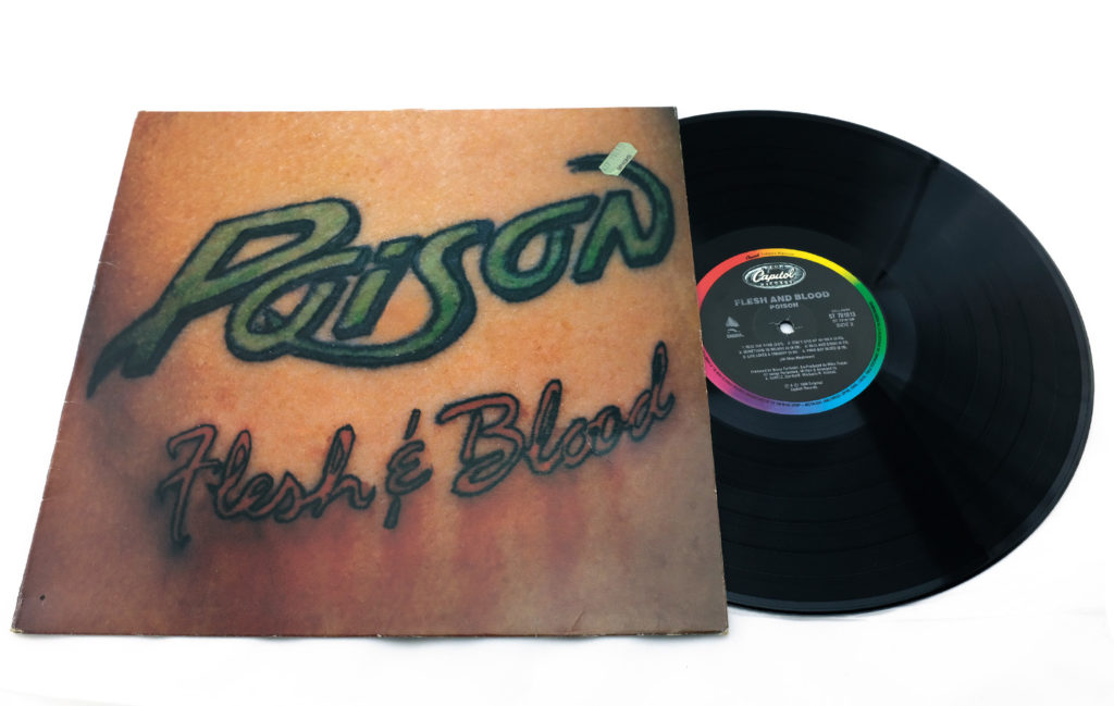 Poison Flesh & Blood LP Record Australasia 1990 - Ozzy Collectibles
